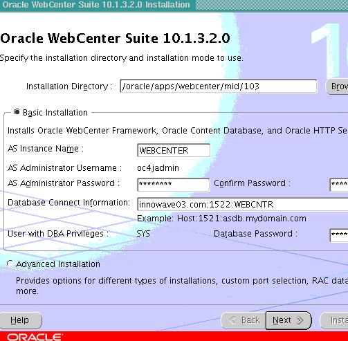 Oracle WebCenter Suite Installation Overview